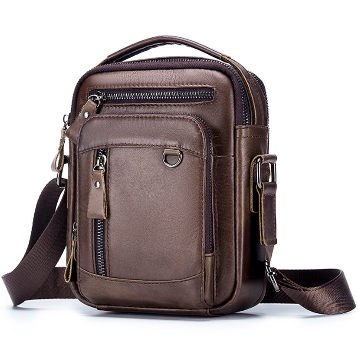 Leather Man Purse Shoulder Bag,Small Mens Crossbody Messenger Bags for ...