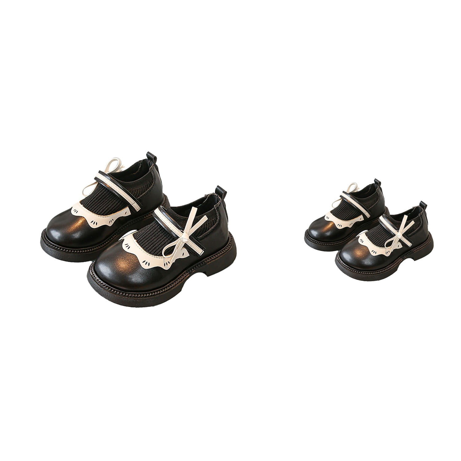 Leather Mary Jane Shoes for Girls, Spring Autumn Soft Sole Ballet Flats ...