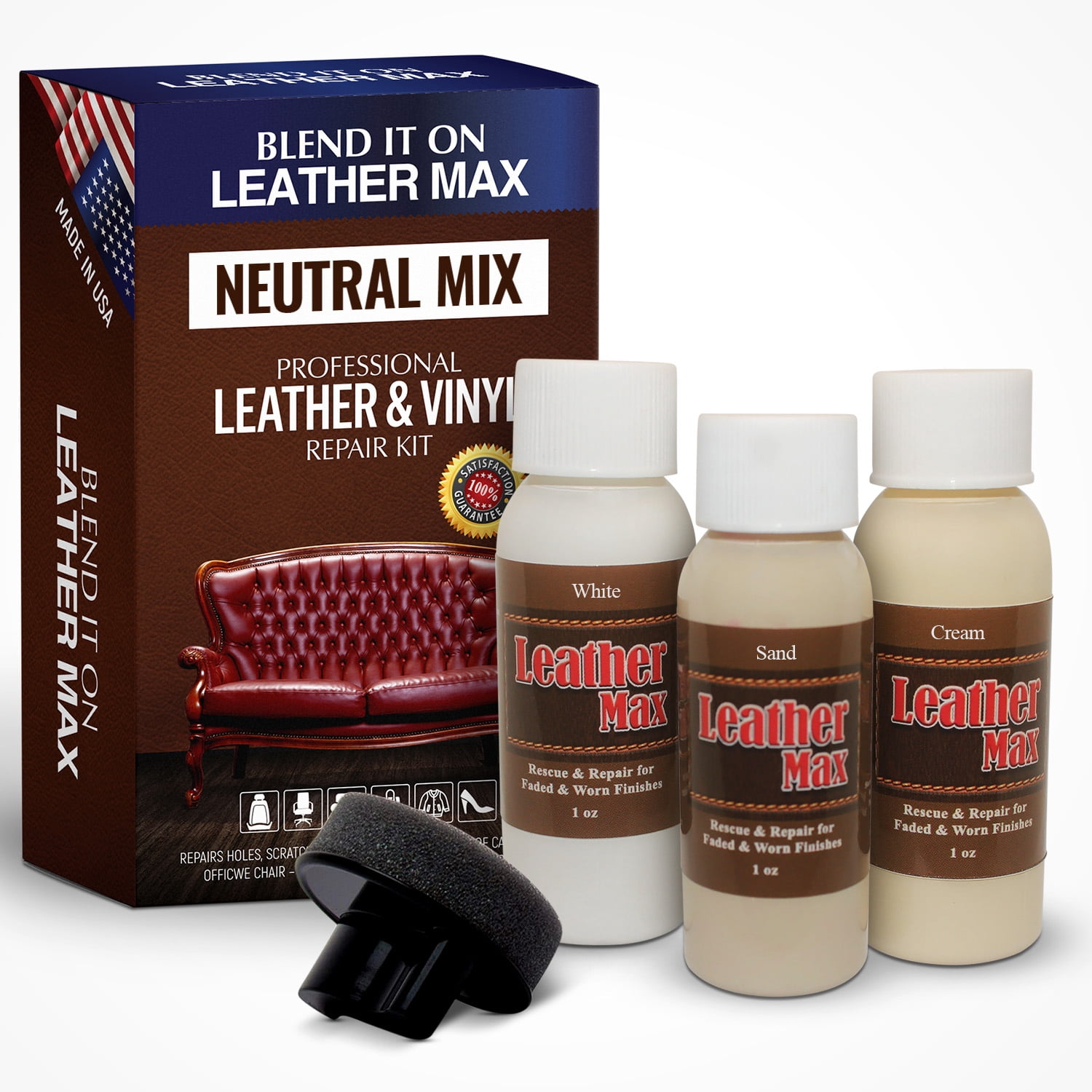 Leather Max Quick Blend Refinish and Repair Kit, Restore, Recolor ...