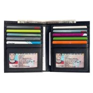 DEFNES Genuine Leather Bifold Wallet for Men with Zippered Security ...