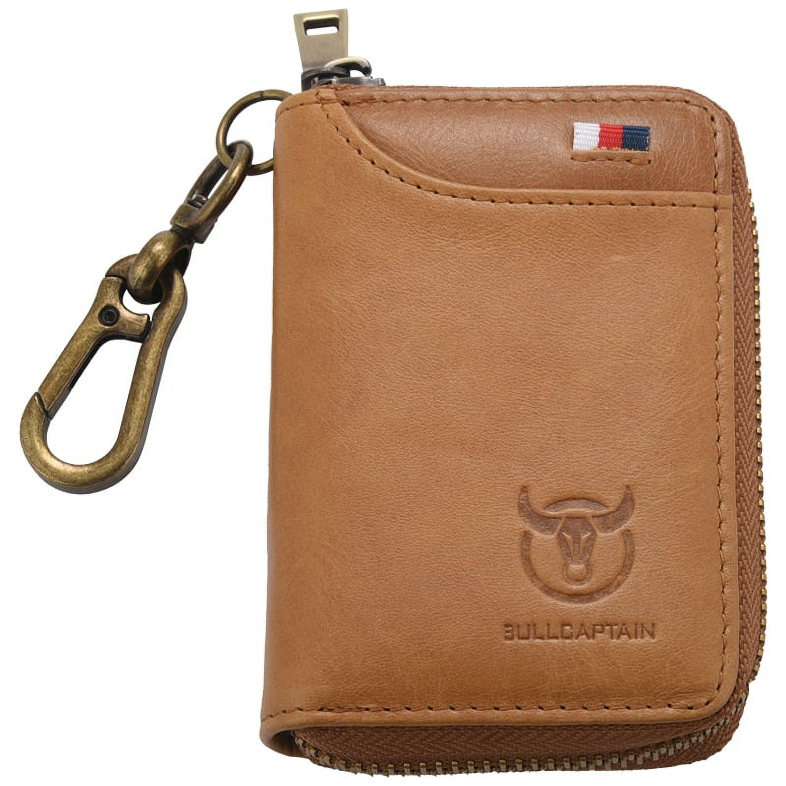 Leather Men&Women Key Wallet Unisex Rfid Blocking Business Key Case ...