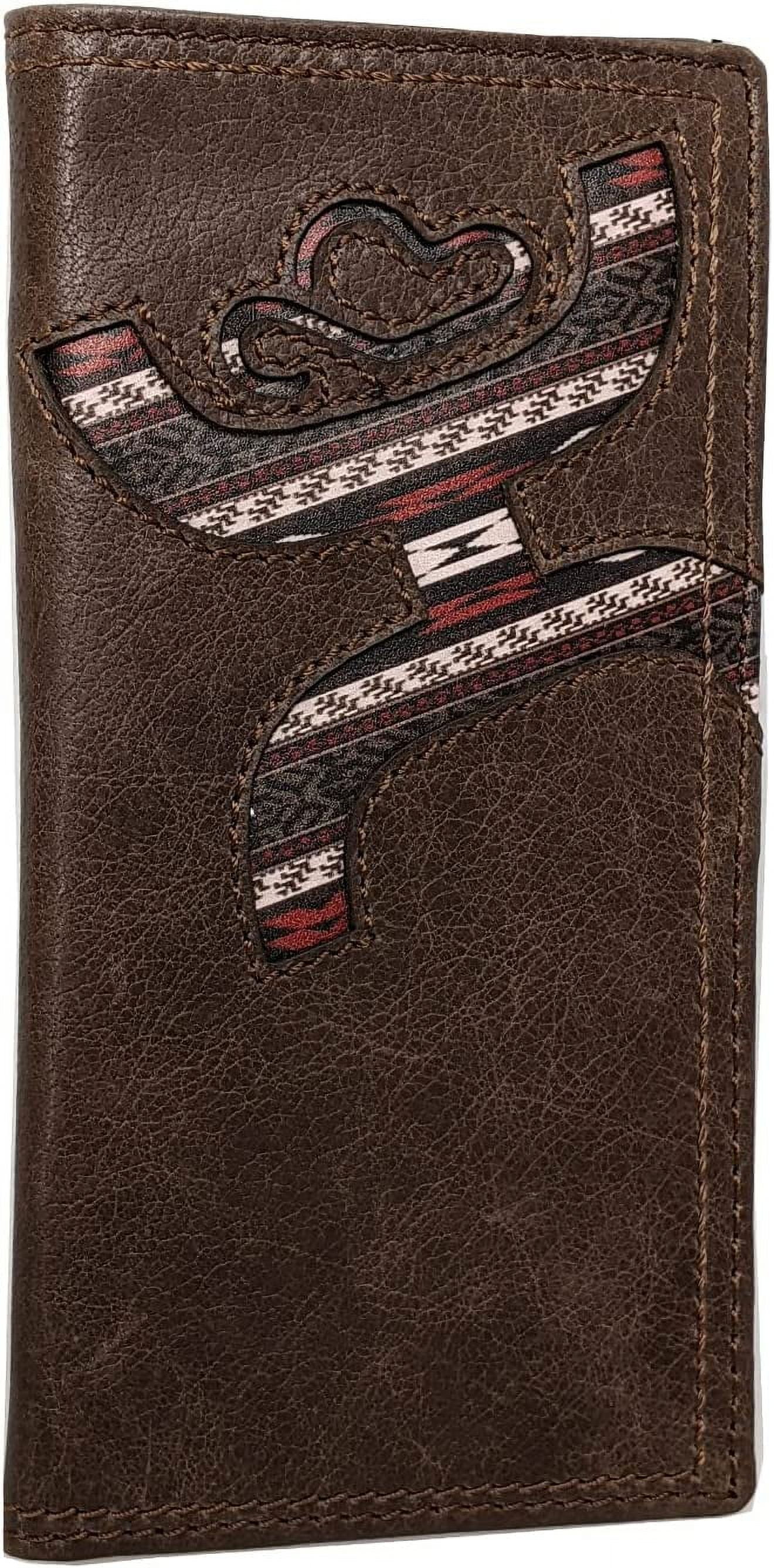 Leather Men’s Western Rodeo Wallet (Hands Up - Nomad Print) - Walmart.com