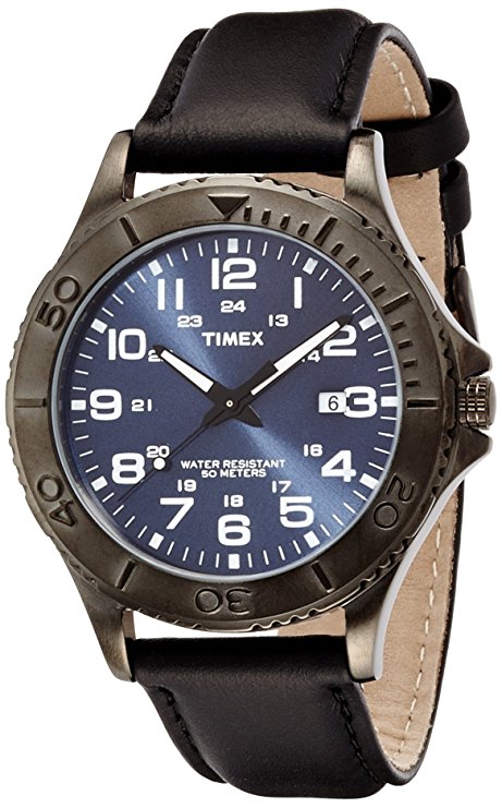 Leather Mens Watch T2P392 - Walmart.com
