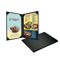 Wechef 30 Pack Triple Fold Menu Covers 8.5"x14" Protective Double ...