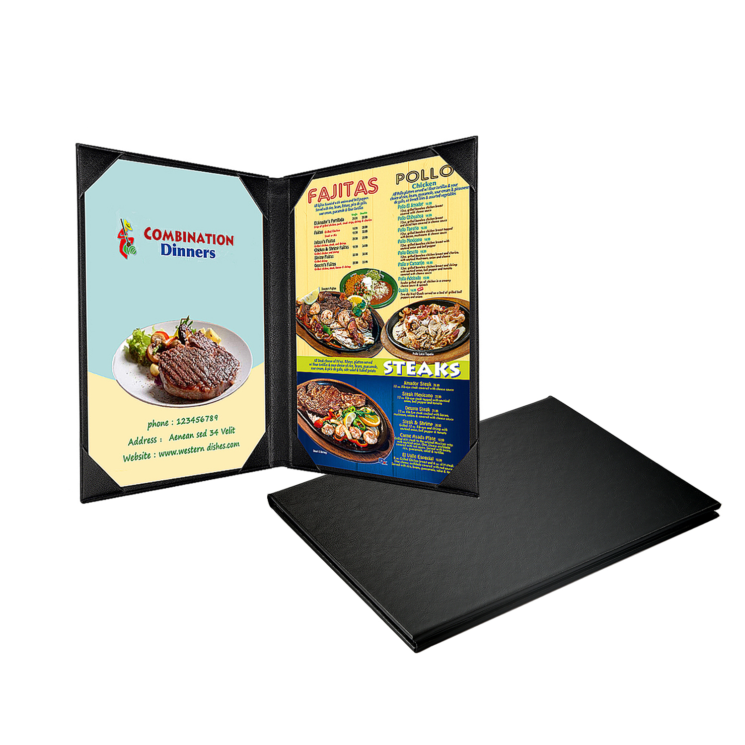 2 Pcs Recipe Folder The Menu Binders Menu Covers Beer Menu Holder Menu ...