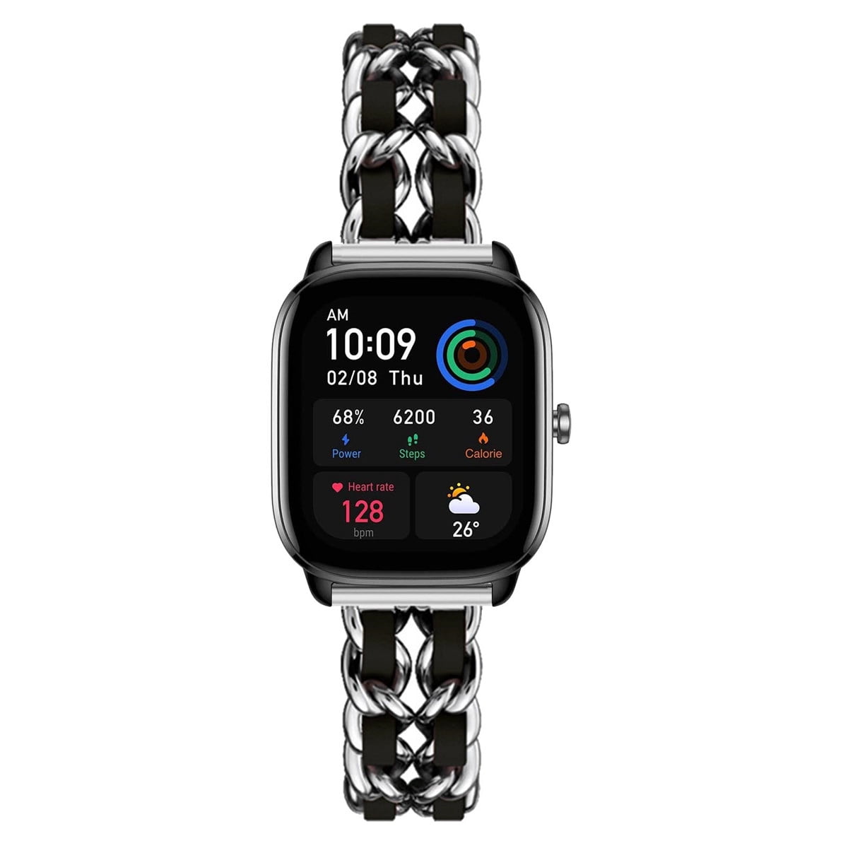 Leather Metal Band Compatible With Amazfit GTS 2/GTS 2 mini/GTS 2e/GTS ...