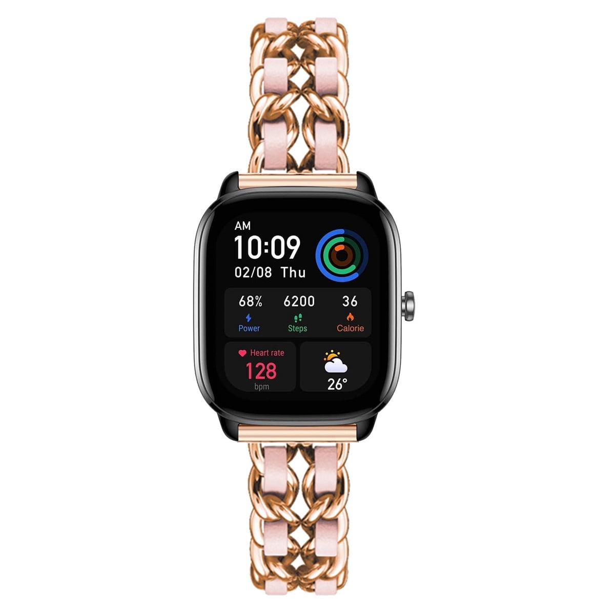 Leather Metal Band Compatible With Amazfit GTS 2/GTS 2 mini/GTS 2e/GTS ...