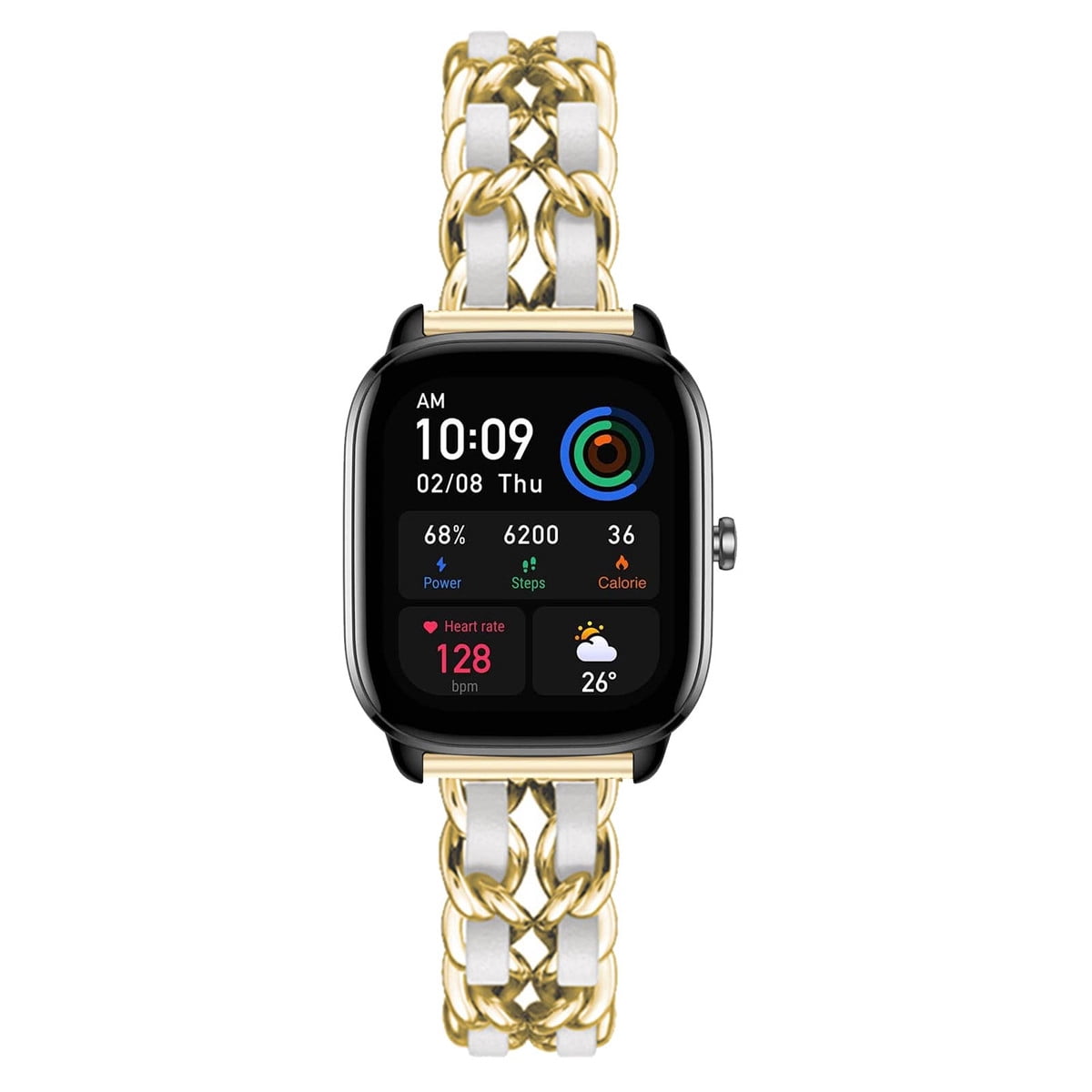 Leather Metal Band Compatible With Amazfit GTS 2/GTS 2 mini/GTS 2e/GTS ...
