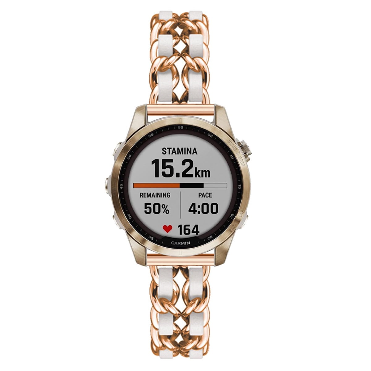 Leather Metal Band Compatible With Garmin Instinct 2S Solar Band ...