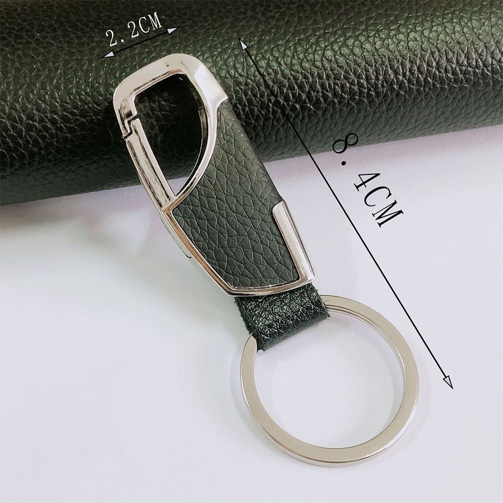 Leather+ Metal Man Car Key Chain Key Ring - Walmart.com