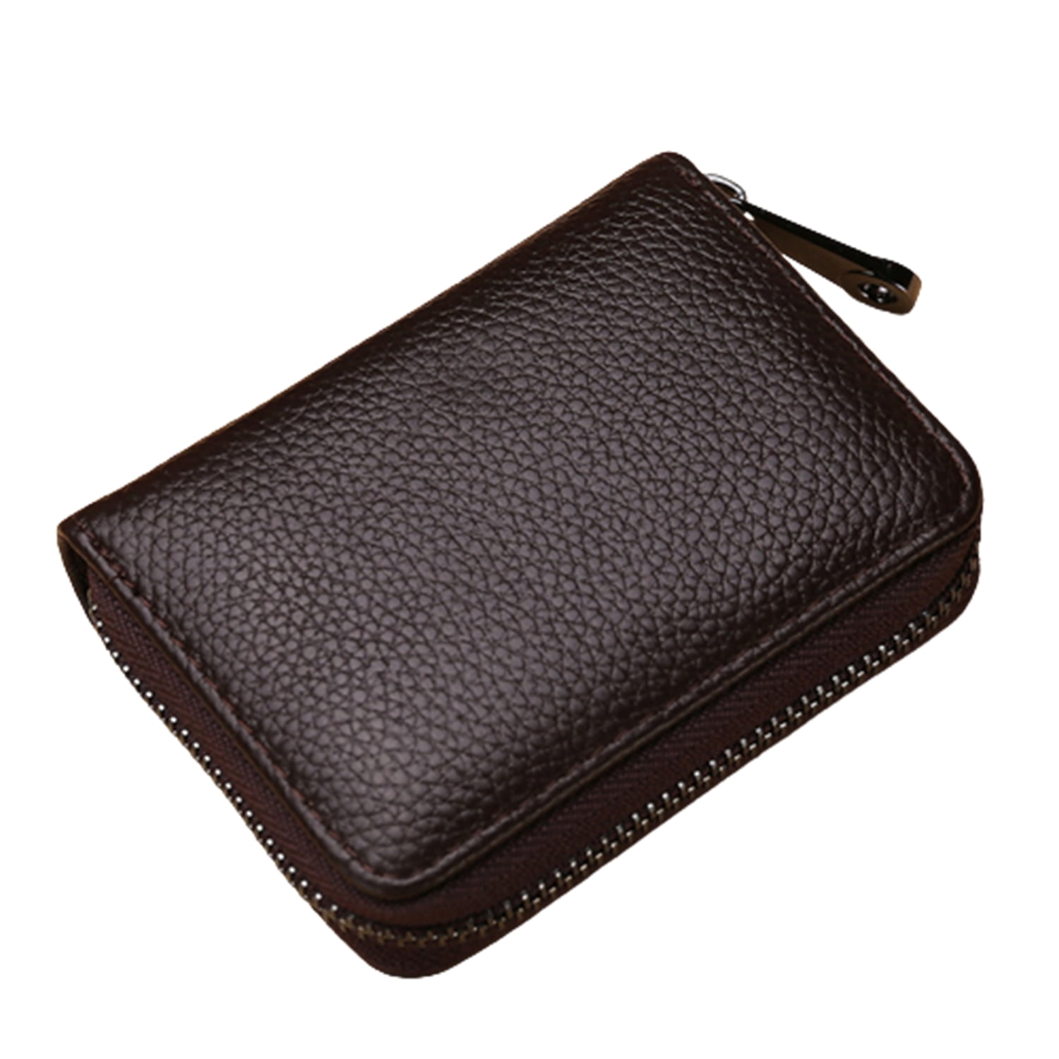 Leather Mini Credit Card Credit Card Holder RFID Blocking Small Wallet ...