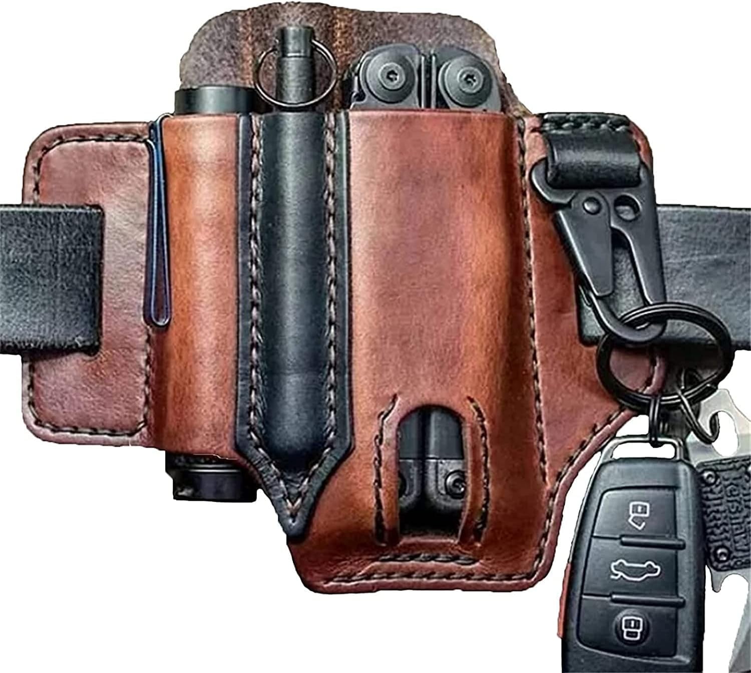 Leather Multi Tool Sheath Pocket Organizer,Multi-Function Tool Sheath ...
