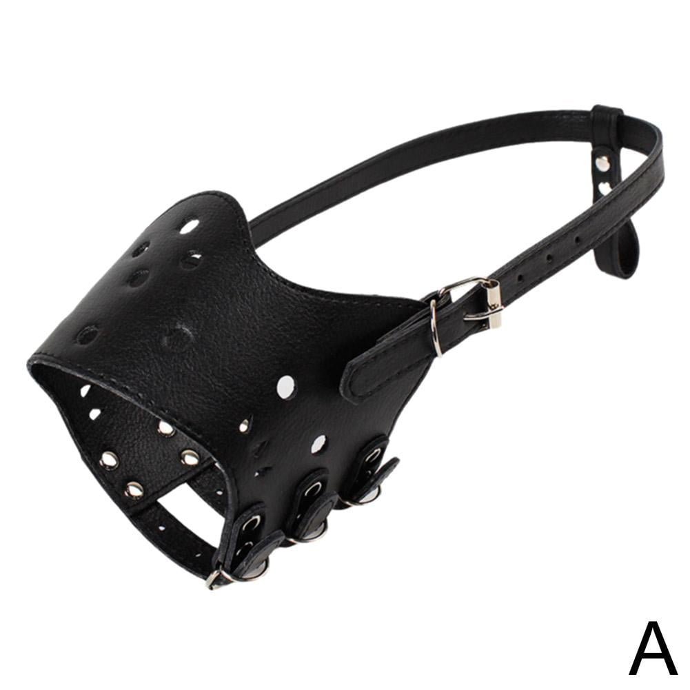 Leather Muzzle for Large/Medium Dogs - Control Barking Biting and ...
