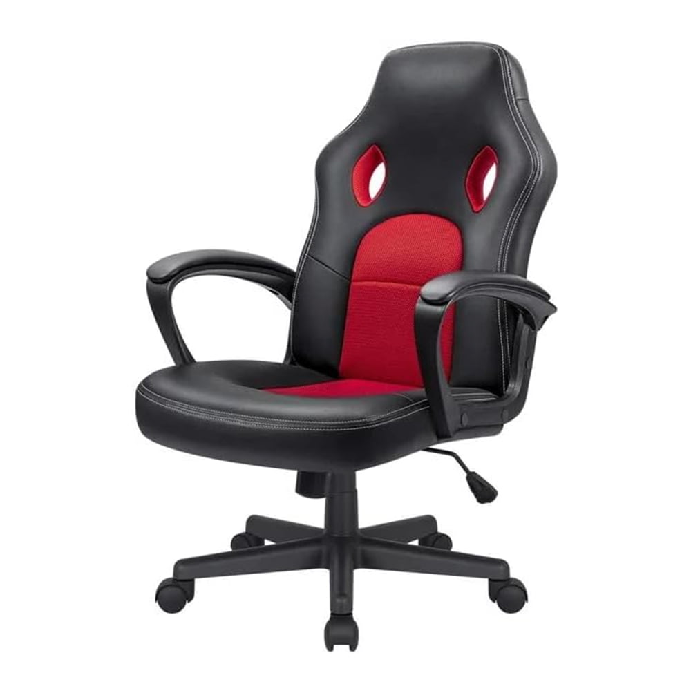 Leather Office Chair, High Back Computer Chair, Modern Racing Style ...