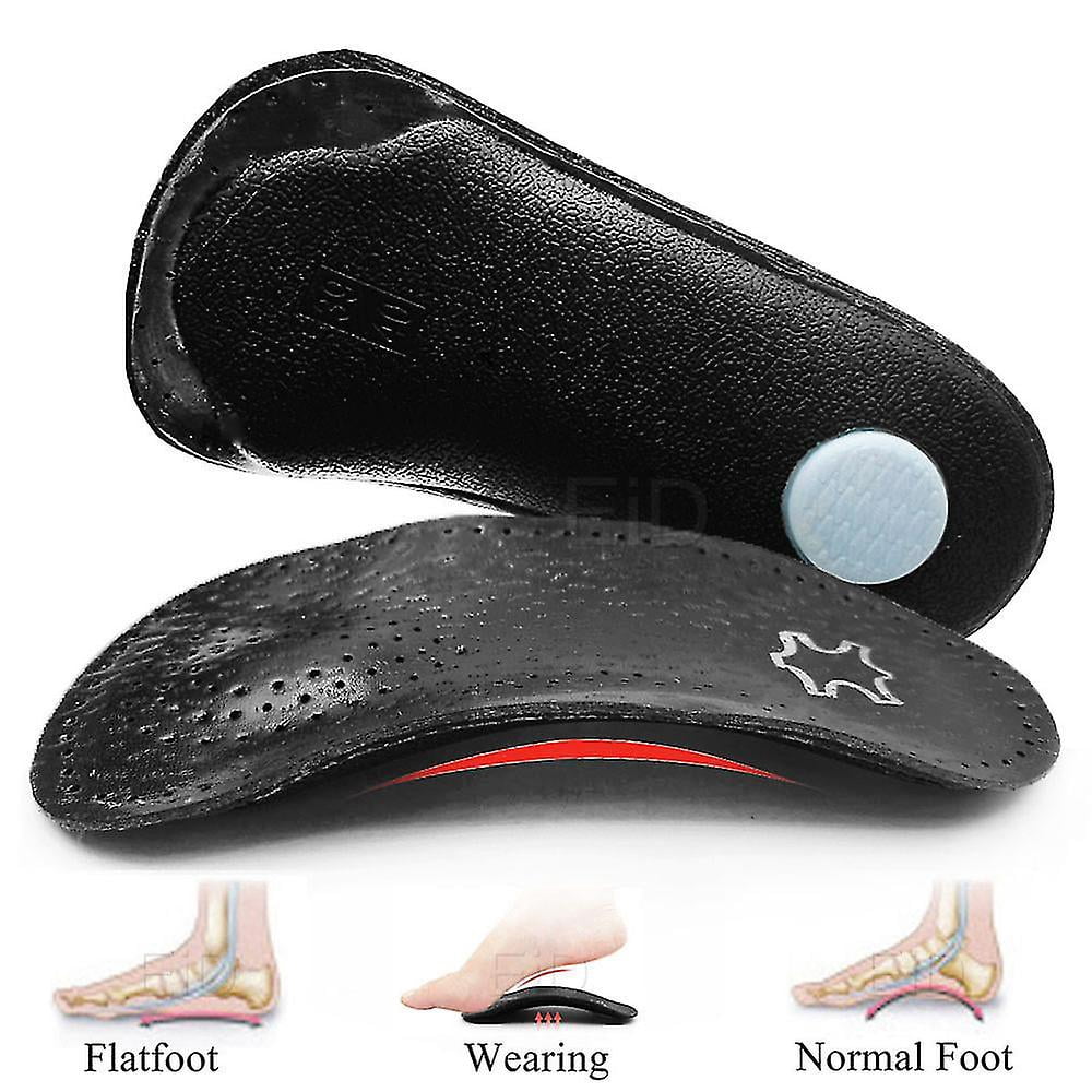 Leather Orthopedic Insoles, Flat Foot Health Insoles, Arch Support, Men ...