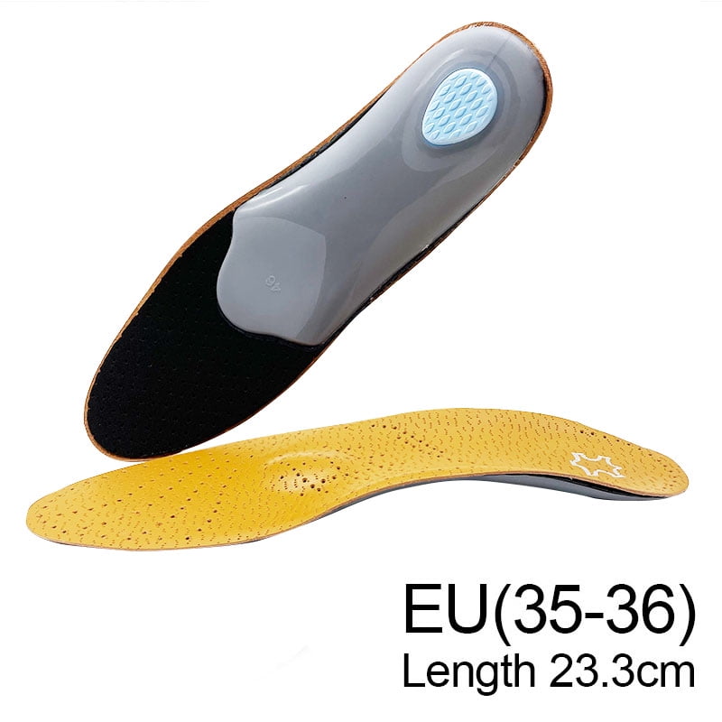 Leather Orthotic Insole For Flat Feet Arch Support Orthopedic Shoes ...