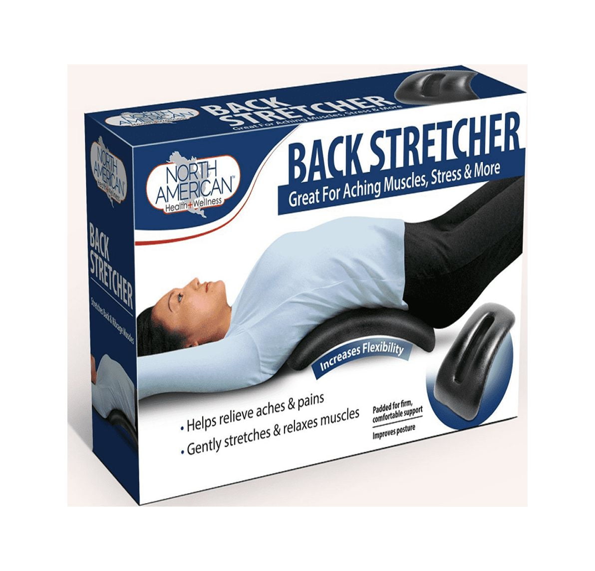 Leather Padded Arched Back Stretcher Massage Pain Relief - Walmart.com