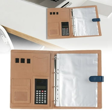 Portfolio Binder with Handle, Leather Portfolio with Zipper for Women ...