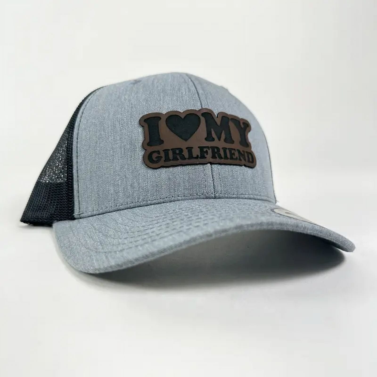 Leather Patch Hat, Unique Snapback Baseball Cap with Laser Engraved ...