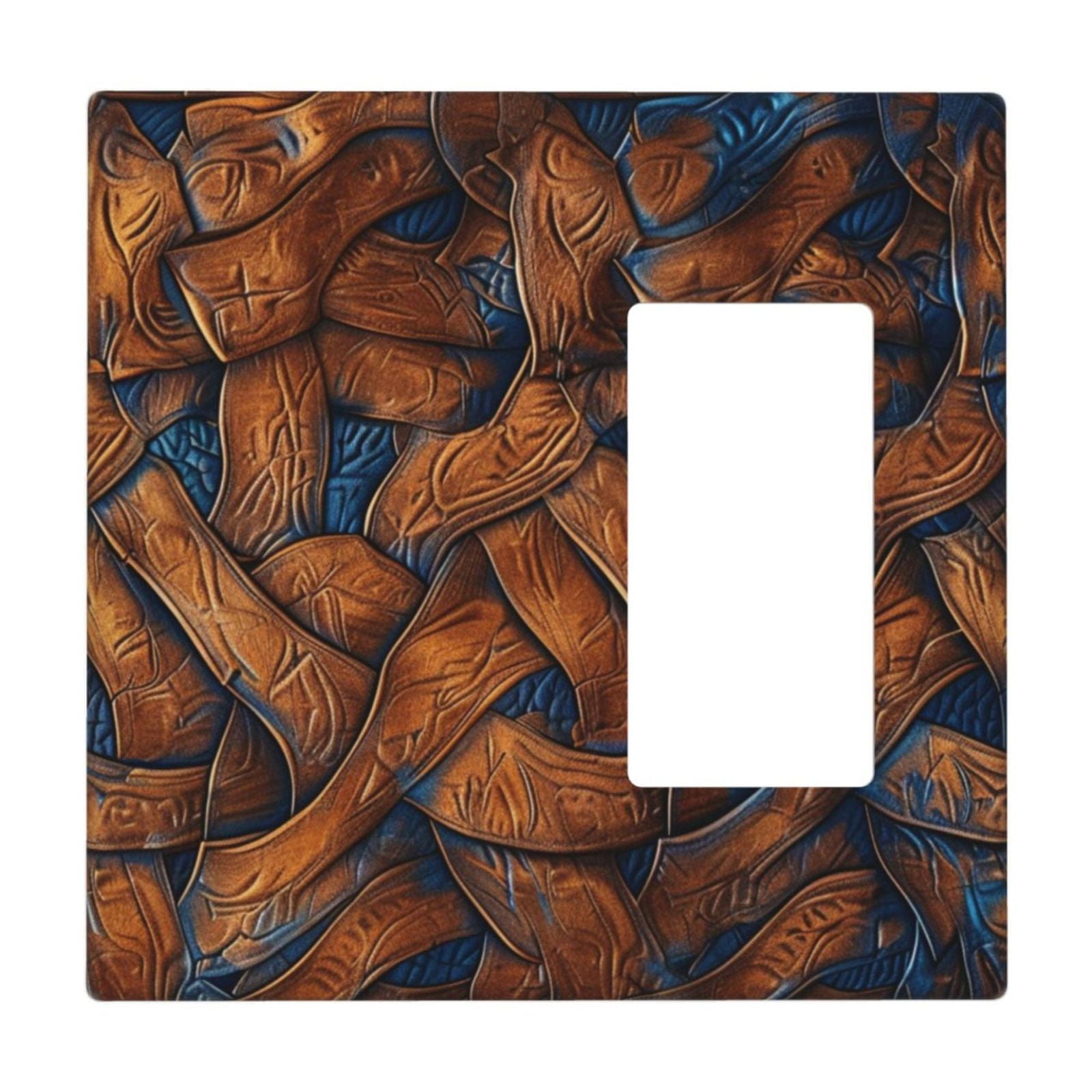 Leather Pattern Mix Light Switch Cover Decorative Switch Plates and ...