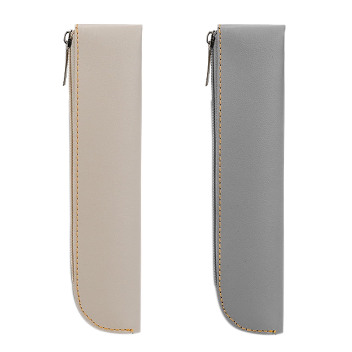 Leather Pen Pencil Case, Slim Pen Bag Small Pencil Pouch Stationery Bag ...