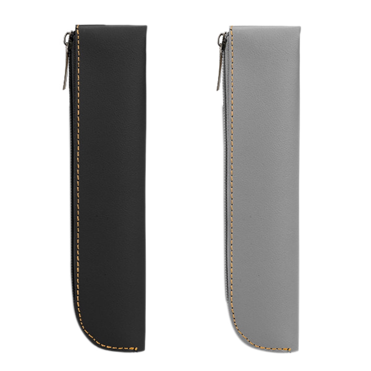 Leather Pen Pencil Case, Slim Pen Bag Small Pencil Pouch Stationery Bag ...