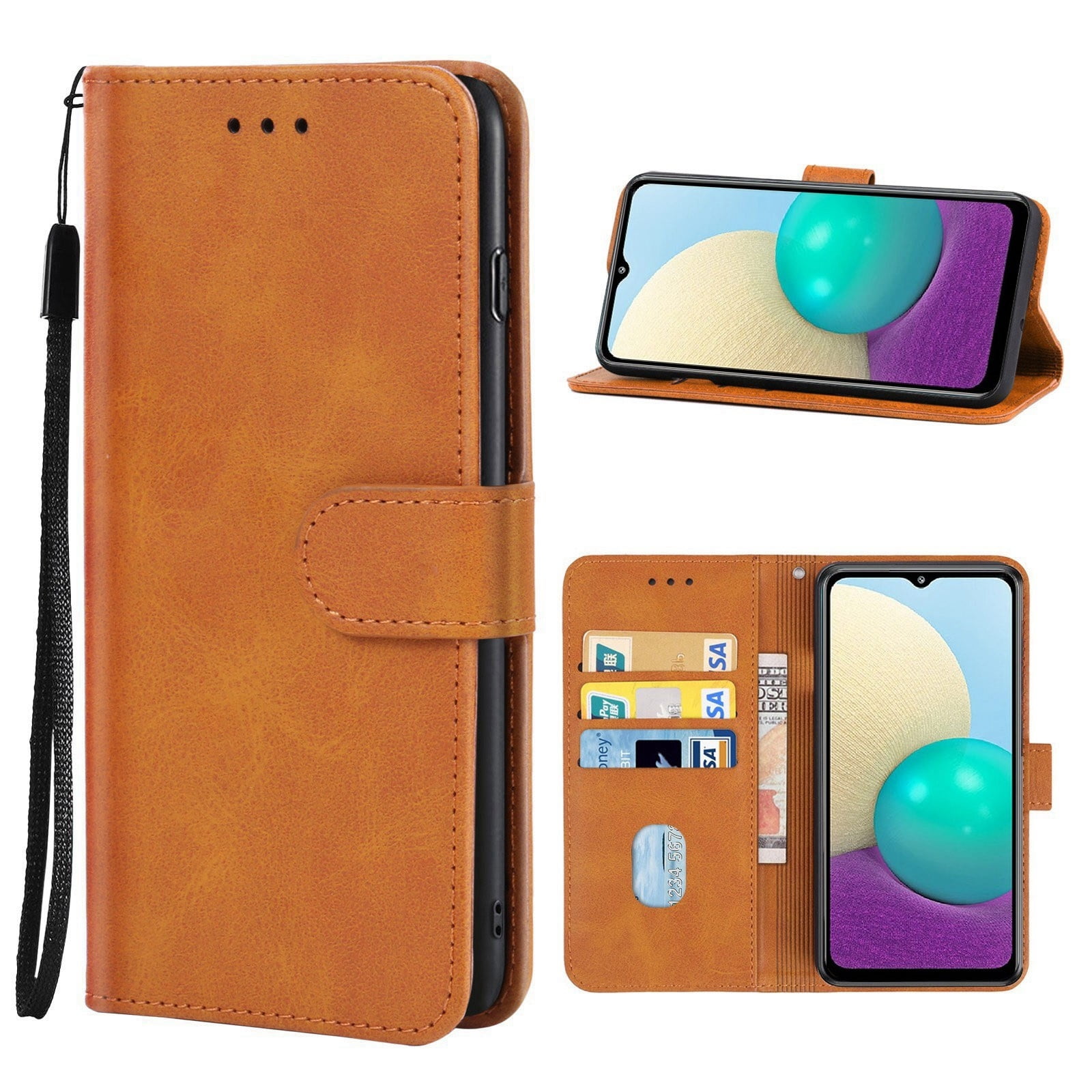 Leather Phone Case For Samsung Galaxy A02 / M02 - Walmart.com