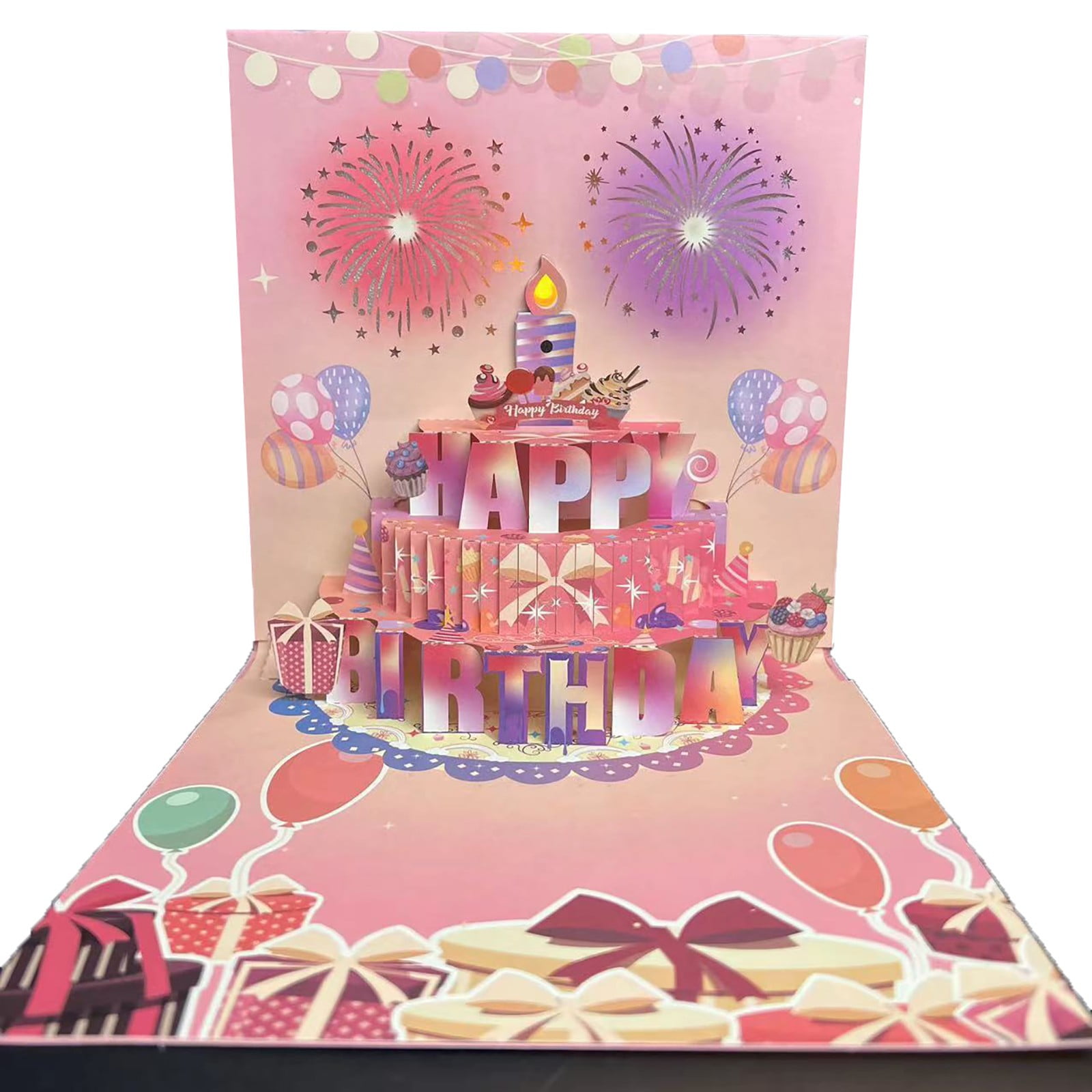Leather Photo Album Birthday Up Card With Music And Happy Birthday ...