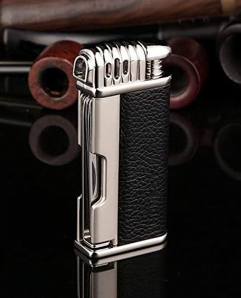 Leather Pipe Lighter & Czech Tool - All In One - Soft Flame (Black ...