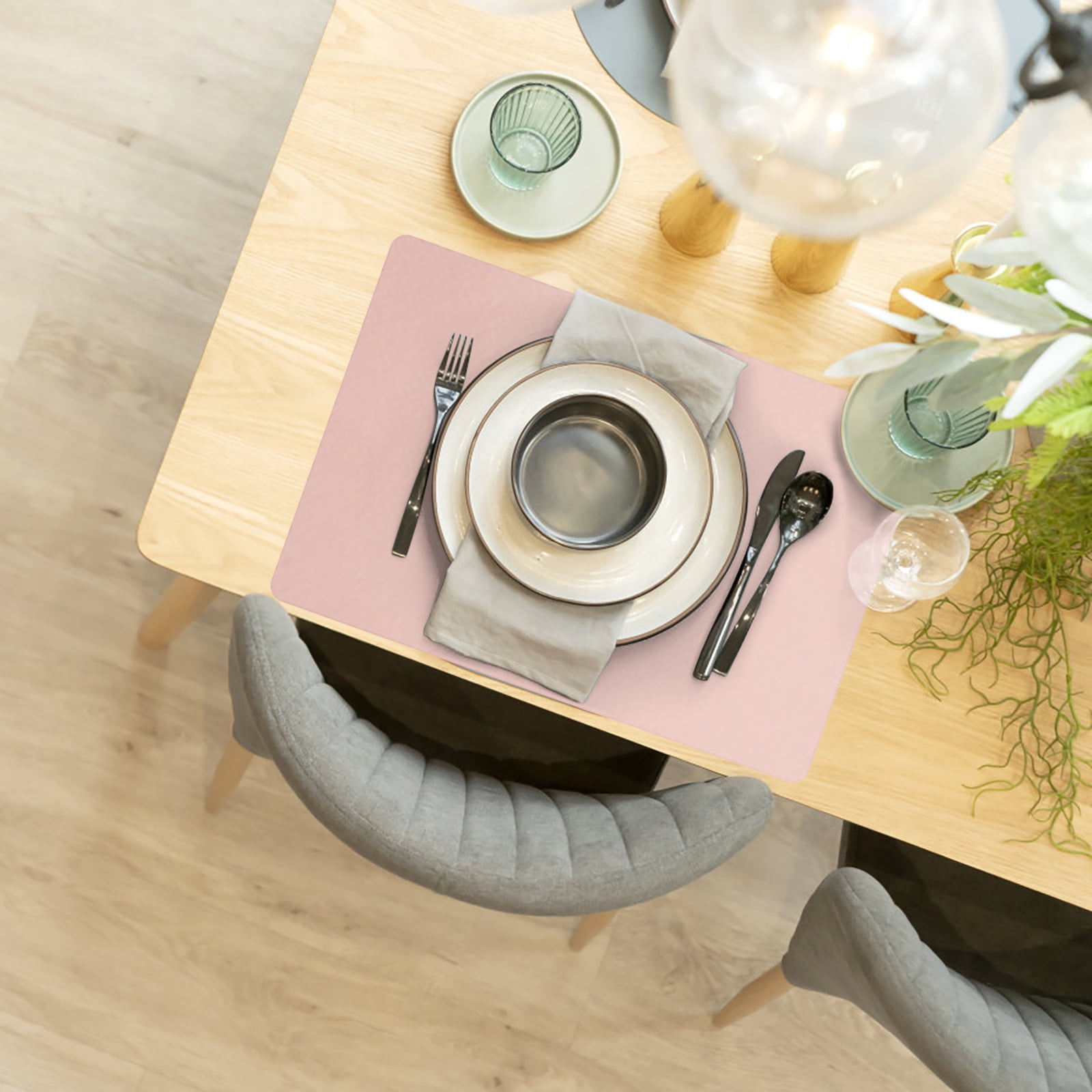 Leather Placemat Home Double Sided Rectangular Insulated Table Mat ...