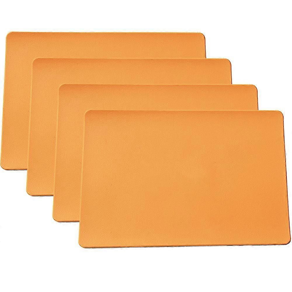 Leather Plmats, Table Mats, Set Of 4, Easy To Clean For Kitchen Dining ...