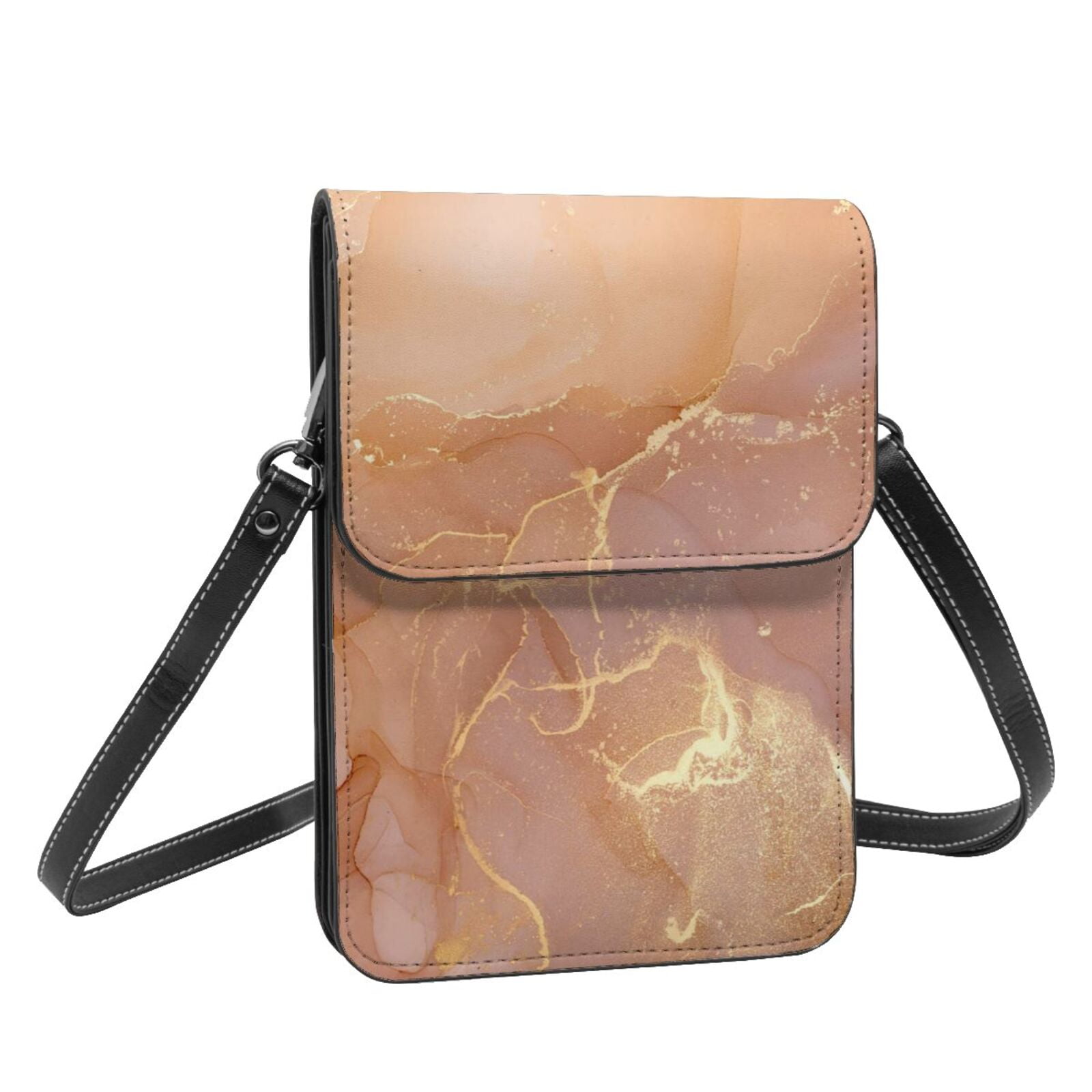 Leather Portable Phone Bag Wrist Coin Purse Women'S Crossbody Bag Mini ...
