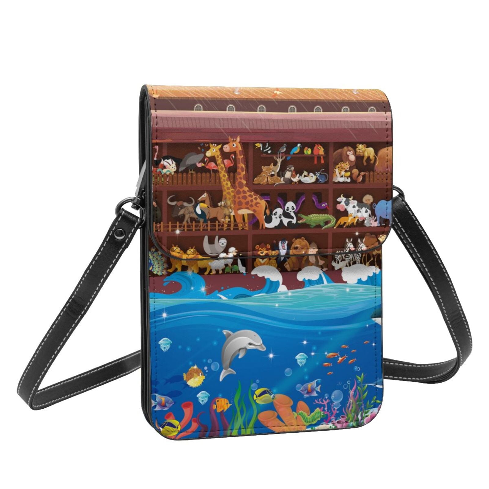 Leather Portable Phone Bag Wrist Coin Purse Women'S Crossbody Bag Mini ...