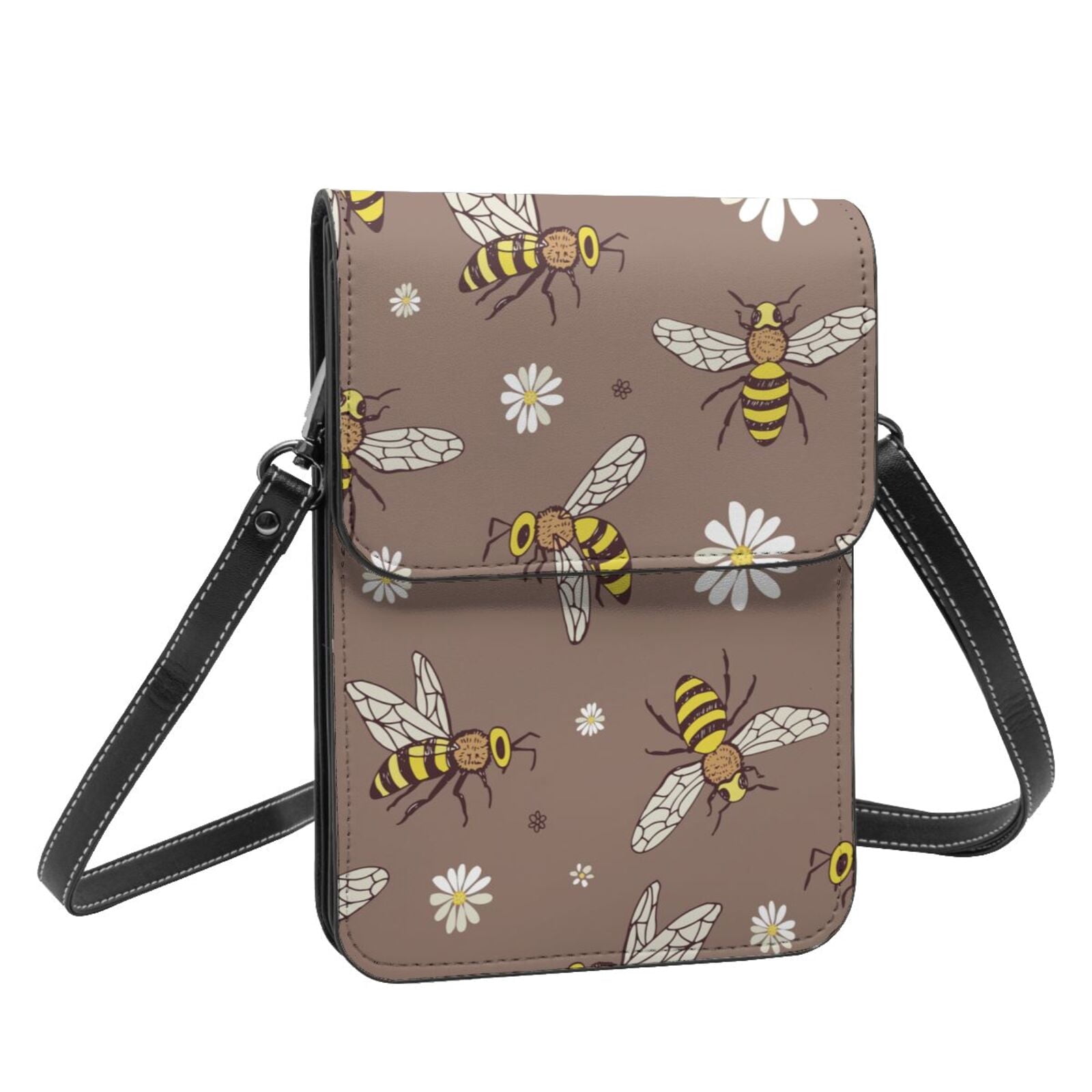 Leather Portable Phone Bag Wrist Coin Purse Women'S Crossbody Bag Mini ...
