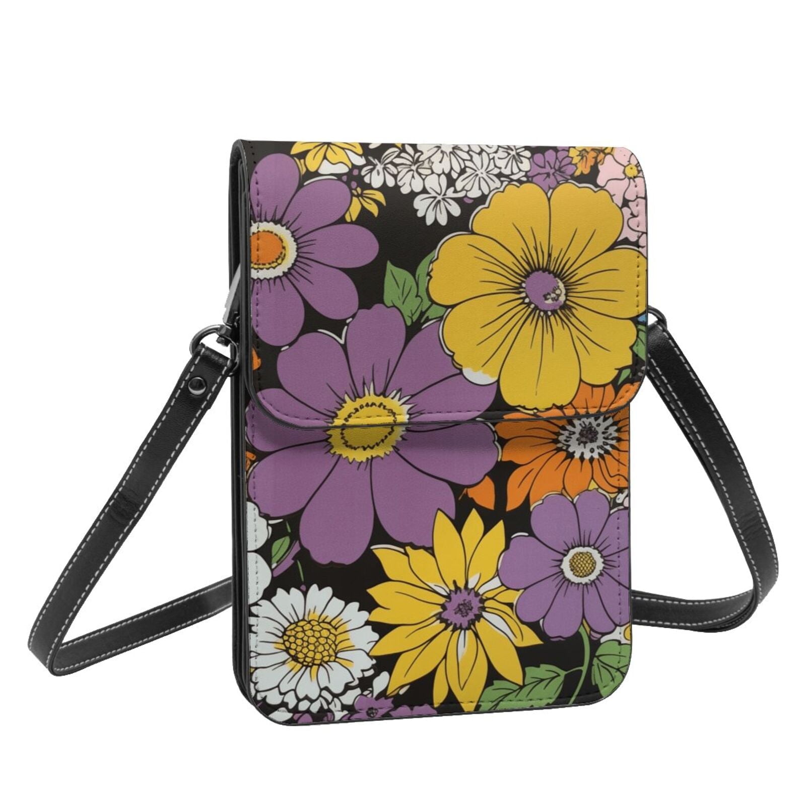 Leather Portable Phone Bag Wrist Coin Purse Women'S Crossbody Bag Mini ...