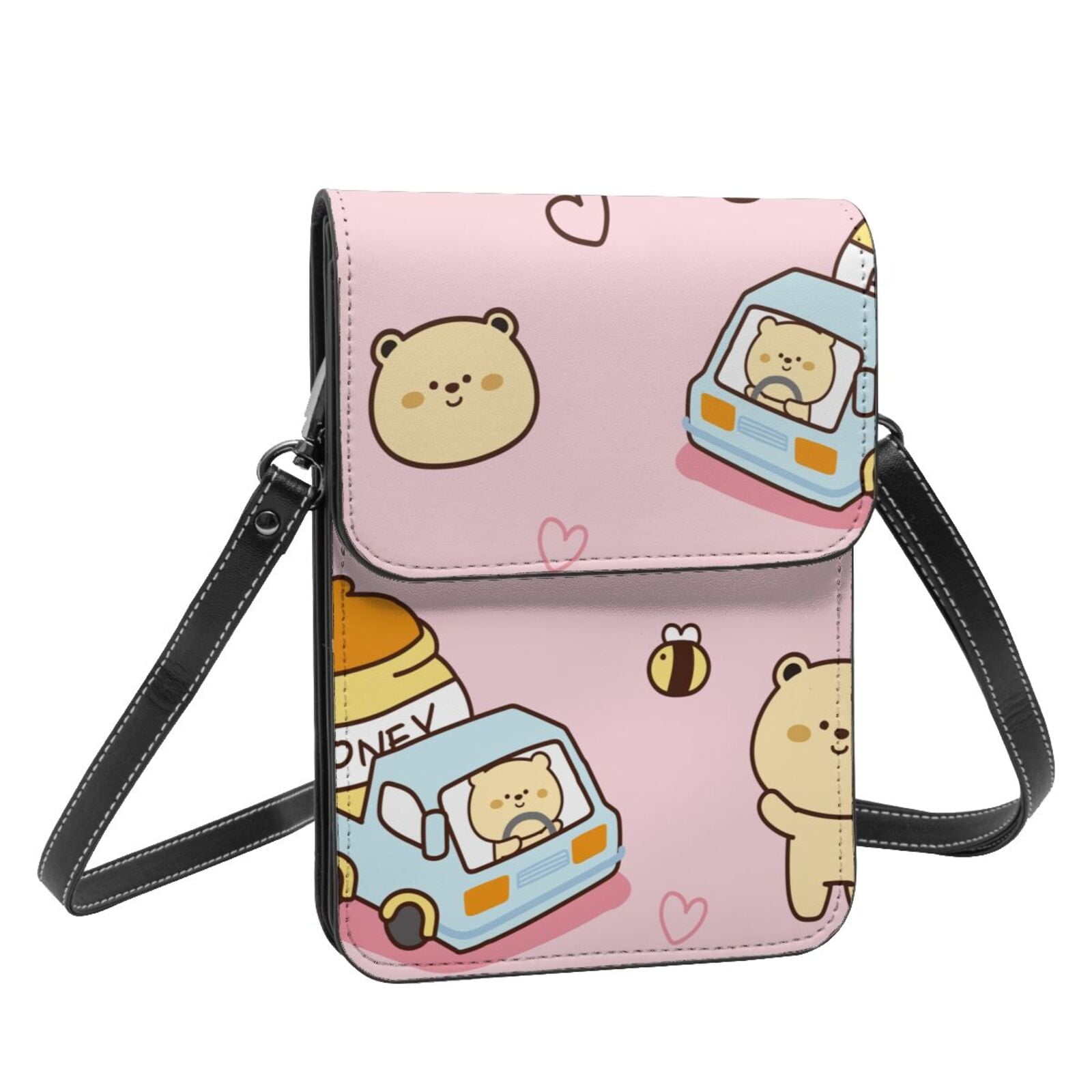 Leather Portable Phone Bag Wrist Coin Purse Women'S Crossbody Bag Mini ...