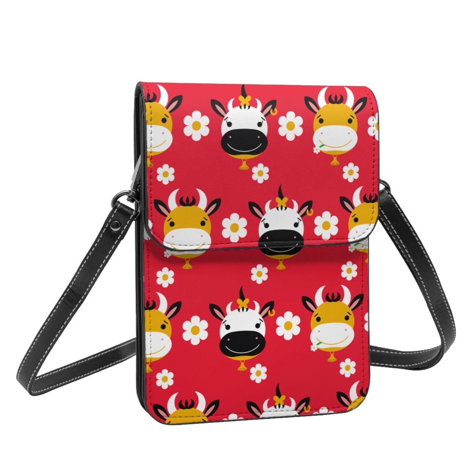 Leather Portable Phone Bag Wrist Coin Purse Women'S Crossbody Bag Mini ...