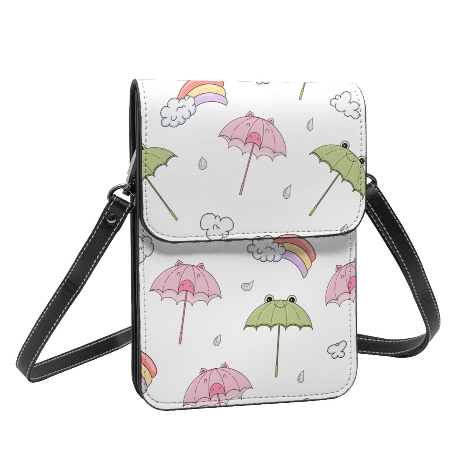 Leather Portable Phone Bag Wrist Coin Purse Women'S Crossbody Bag Mini ...