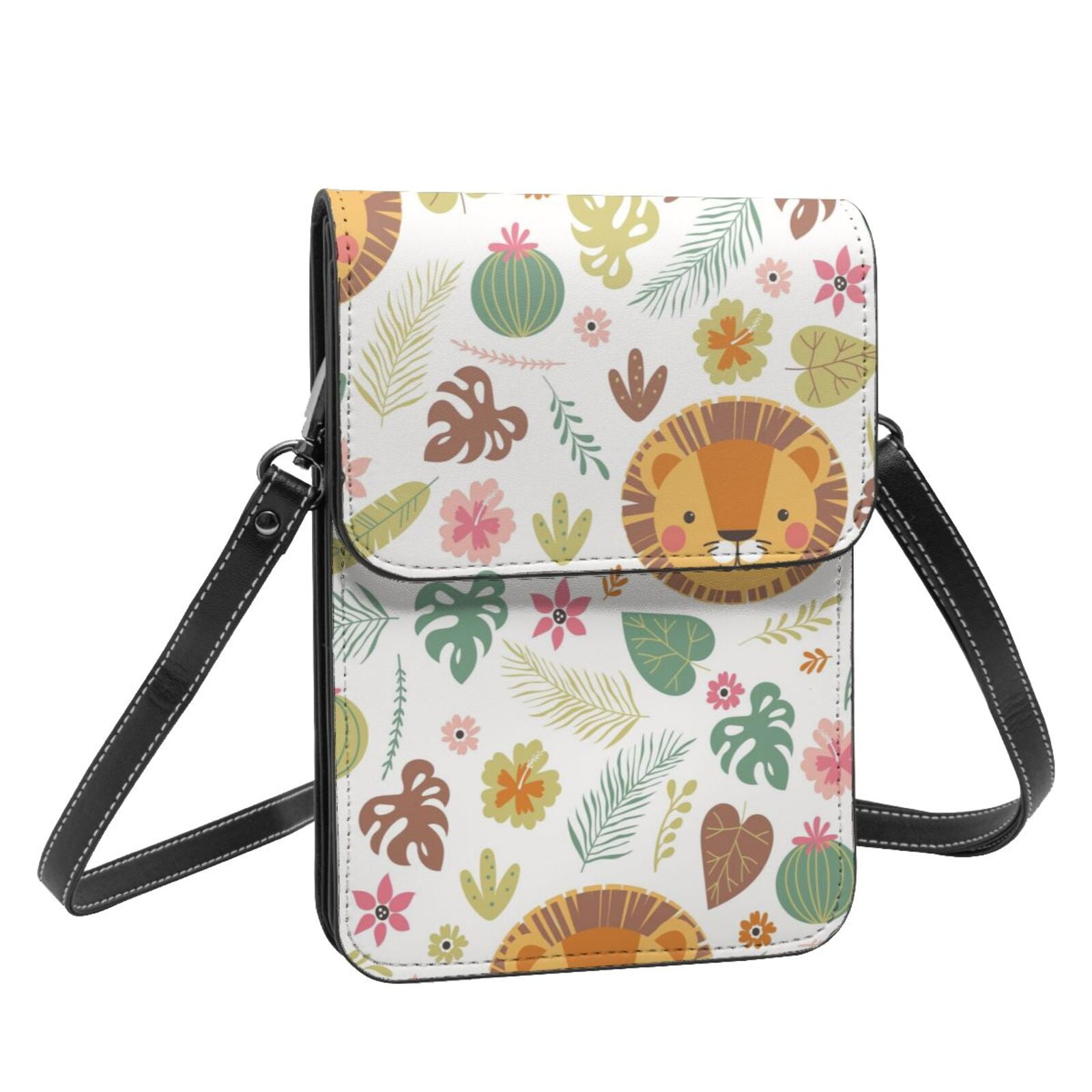 Leather Portable Phone Bag Wrist Coin Purse Women'S Crossbody Bag Mini ...