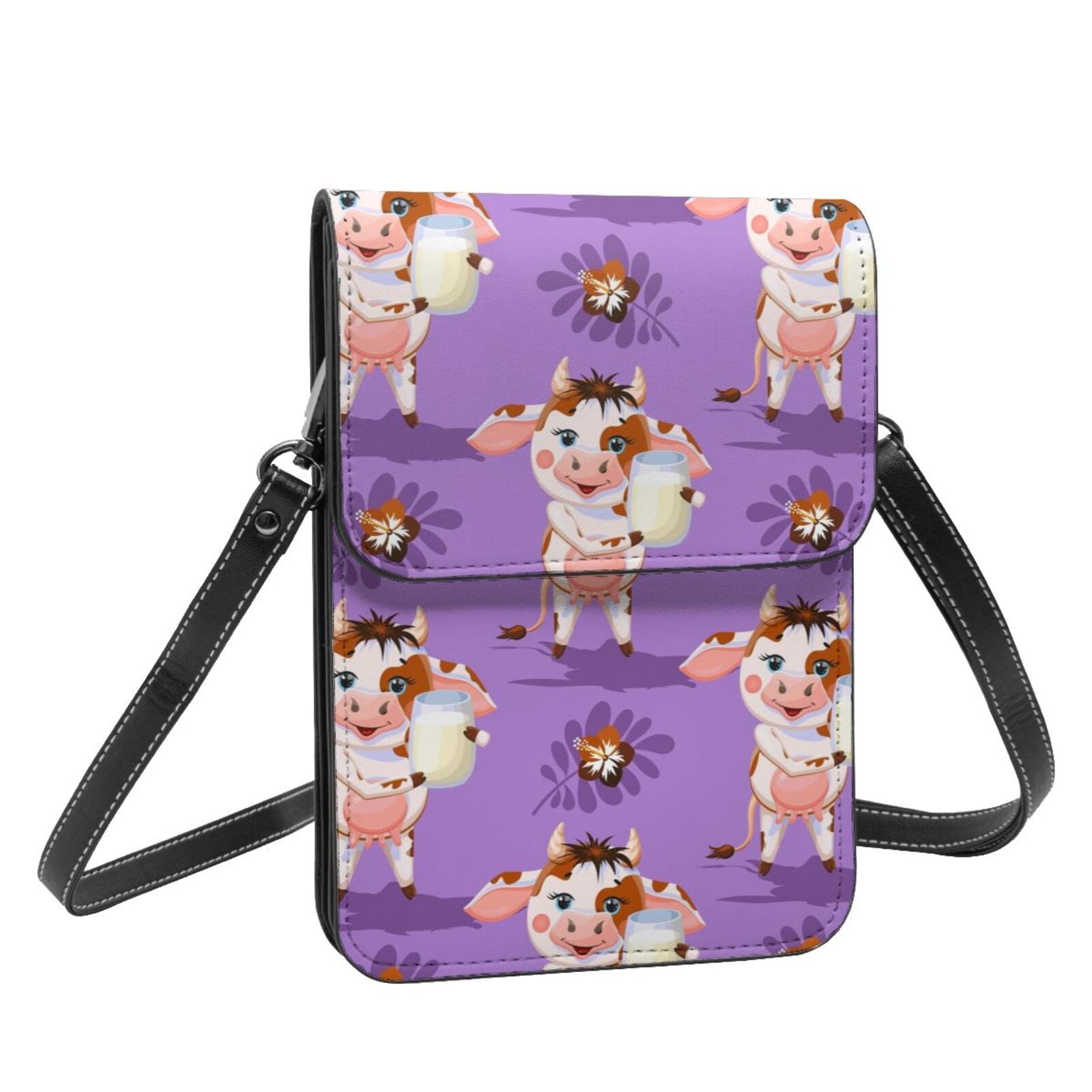 Leather Portable Phone Bag Wrist Coin Purse Women'S Crossbody Bag Mini ...