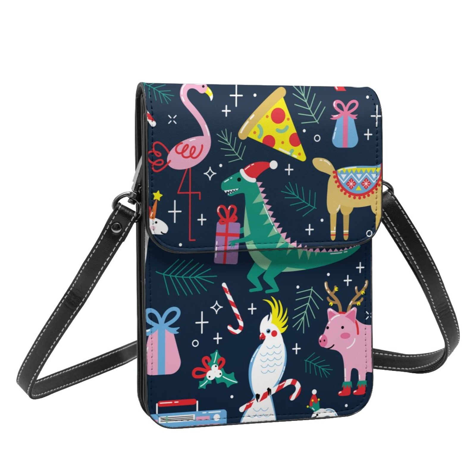 Leather Portable Phone Bag Wrist Coin Purse Women'S Crossbody Bag Mini ...