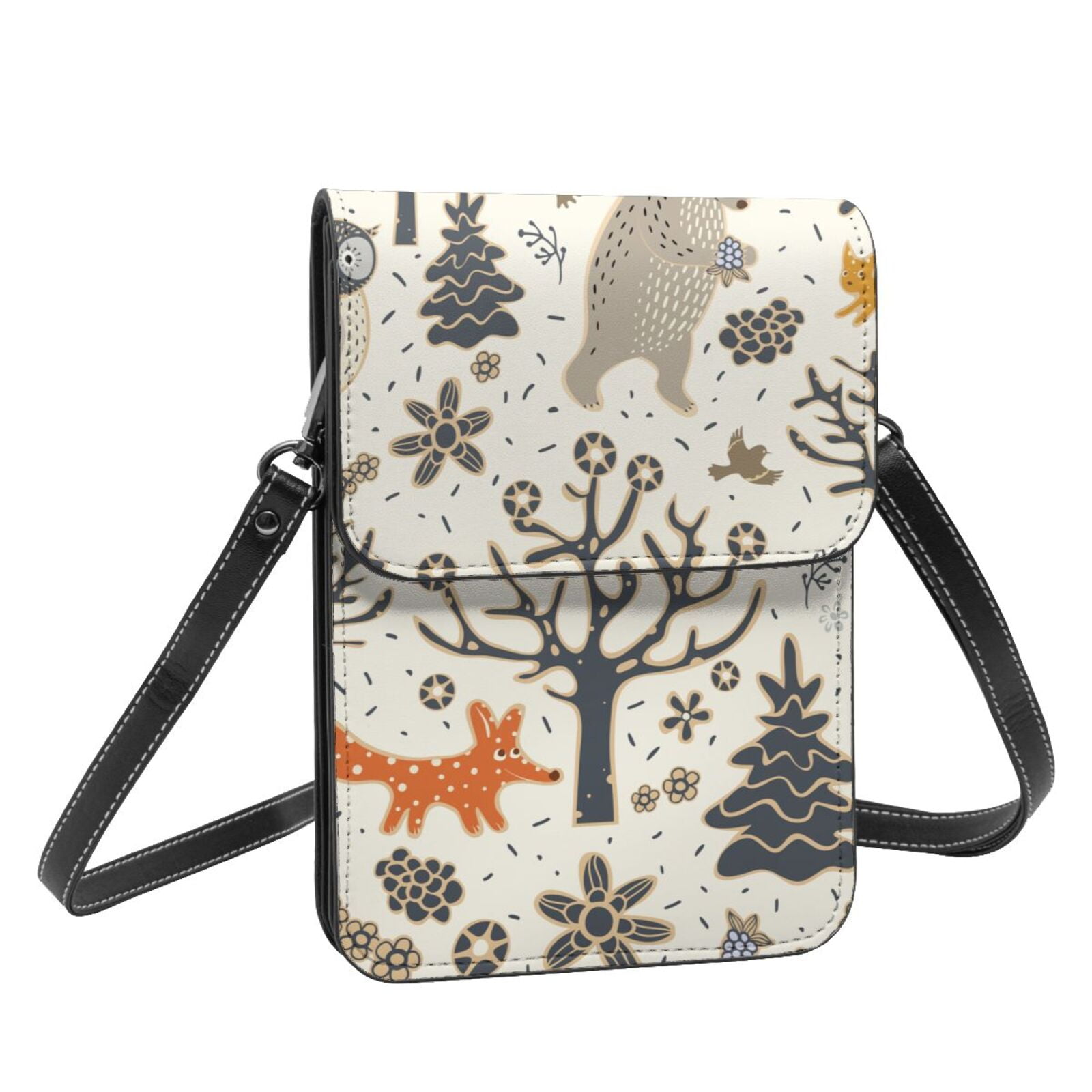 Leather Portable Phone Bag Wrist Coin Purse Women'S Crossbody Bag Mini ...