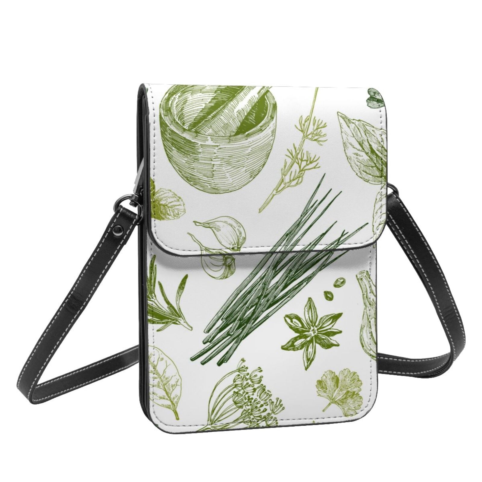 Leather Portable Phone Bag Wrist Coin Purse Women'S Crossbody Bag Mini ...