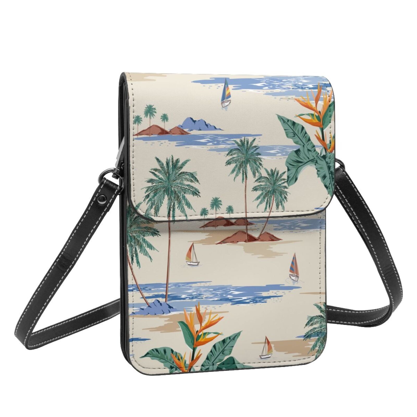 Leather Portable Phone Bag Wrist Coin Purse Women'S Crossbody Bag Mini ...