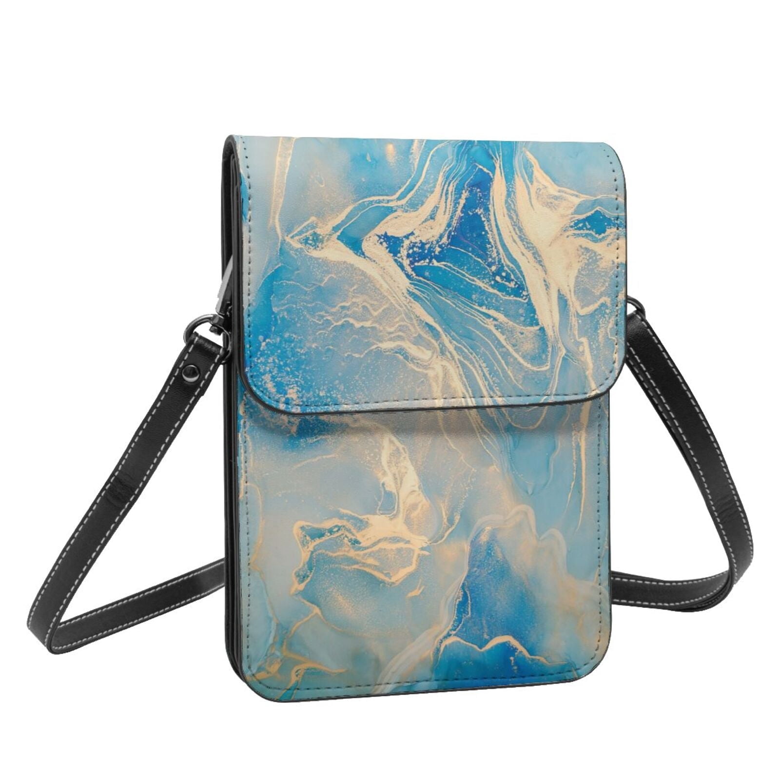 Leather Portable Phone Bag Wrist Coin Purse Women'S Crossbody Bag Mini ...