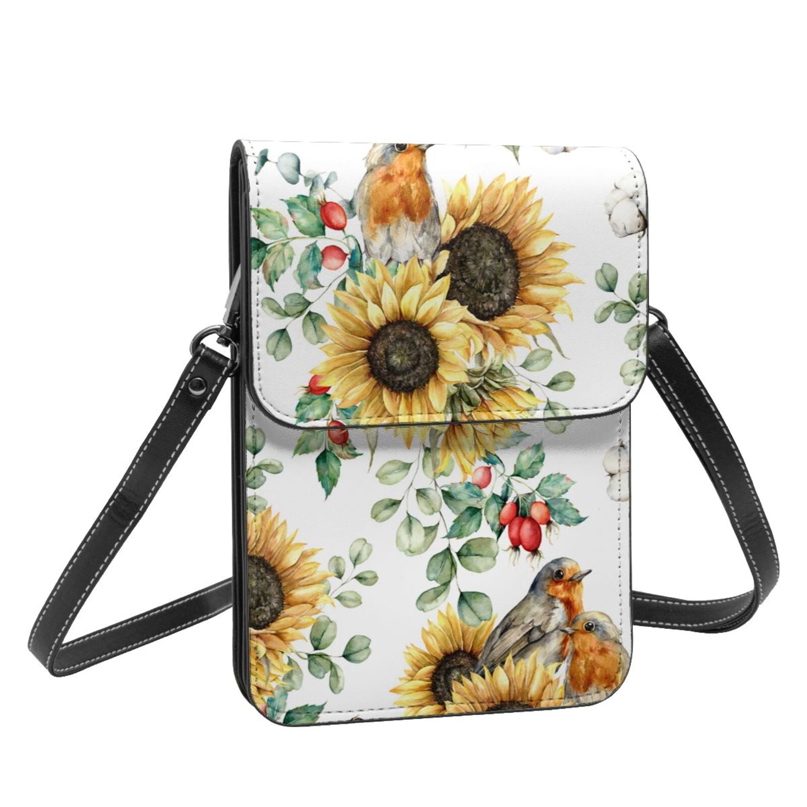 Leather Portable Phone Bag Wrist Coin Purse Women'S Crossbody Bag Mini ...