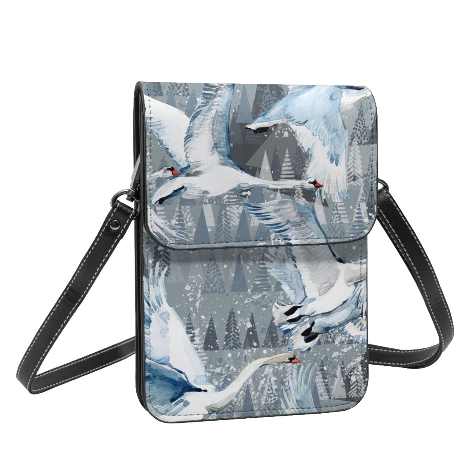 Leather Portable Phone Bag Wrist Coin Purse Women'S Crossbody Bag Mini ...