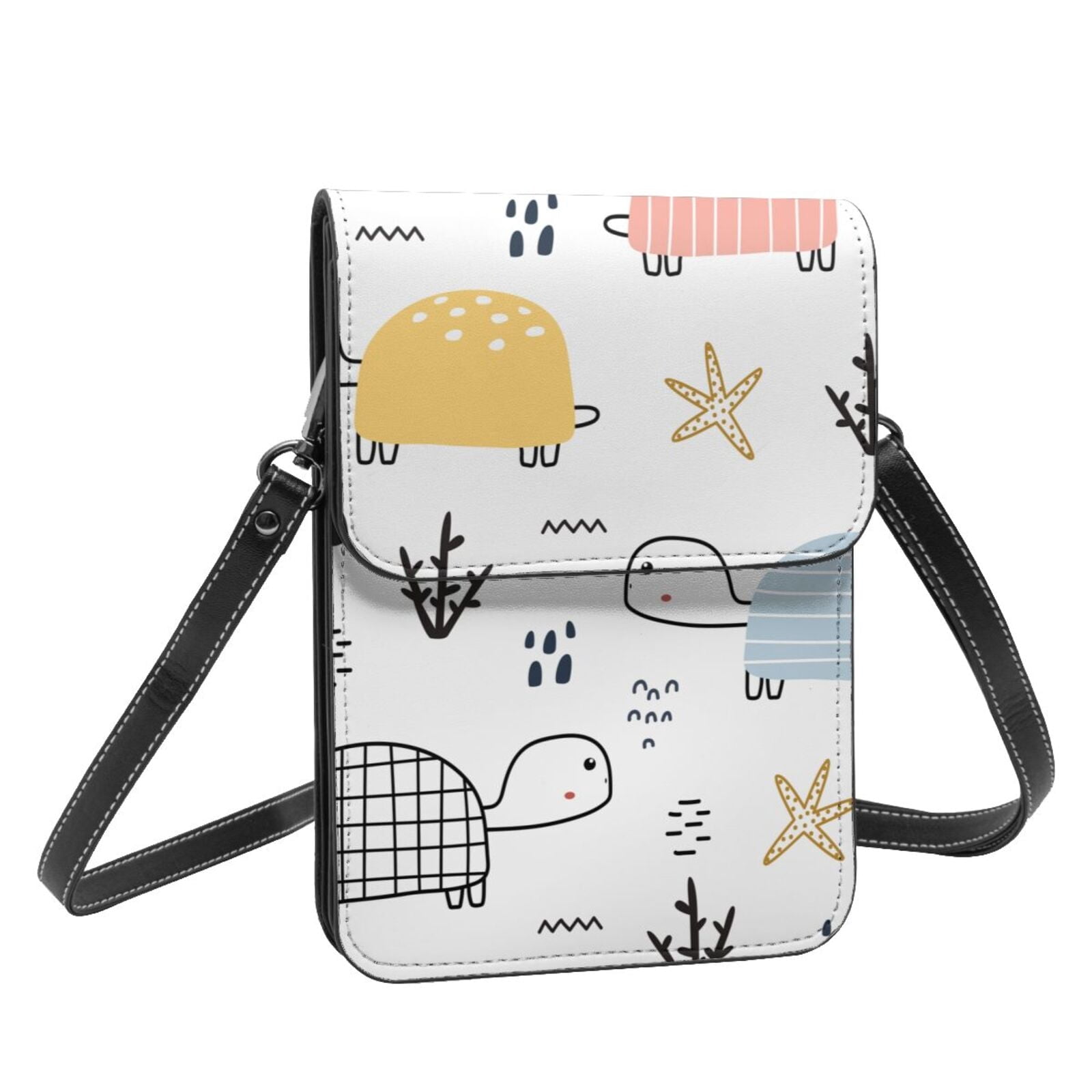 Leather Portable Phone Bag Wrist Coin Purse Women'S Crossbody Bag Mini ...