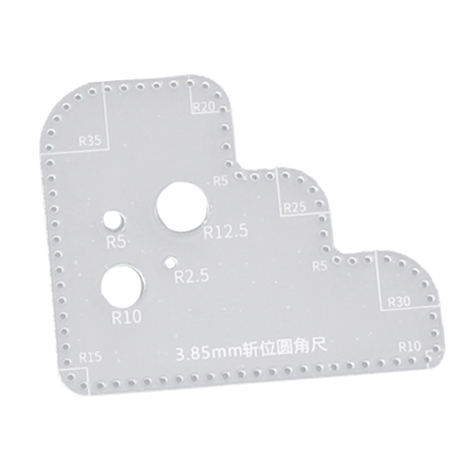 Leather Positioning Tool Round Corner Stitching Ruler Clear Auxiliary ...