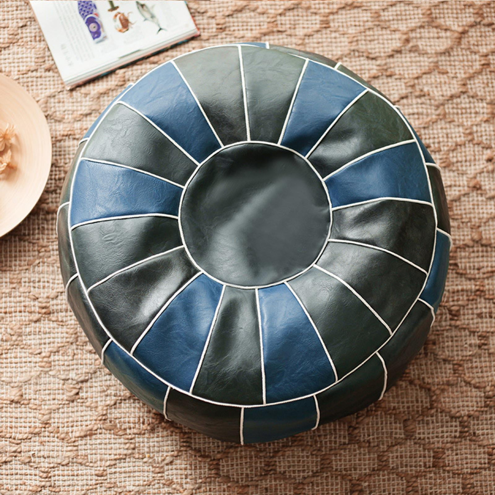Leather Pouf Handmade Leather Pouffe Luxury Pouf Ottoman Footstool ...